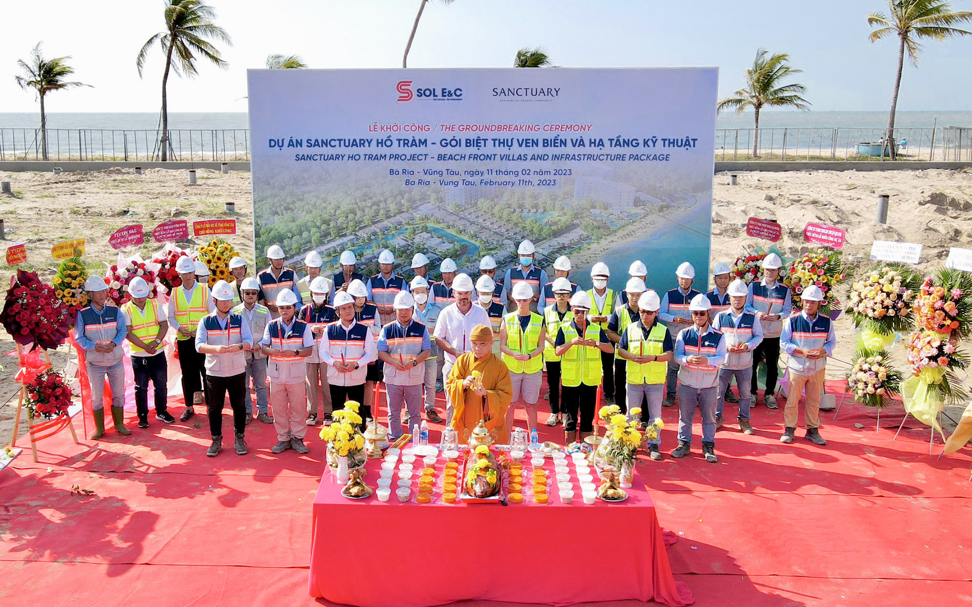 SOL E&C celebrated the groundbreaking of Sanctuary Ho Tram Project ...